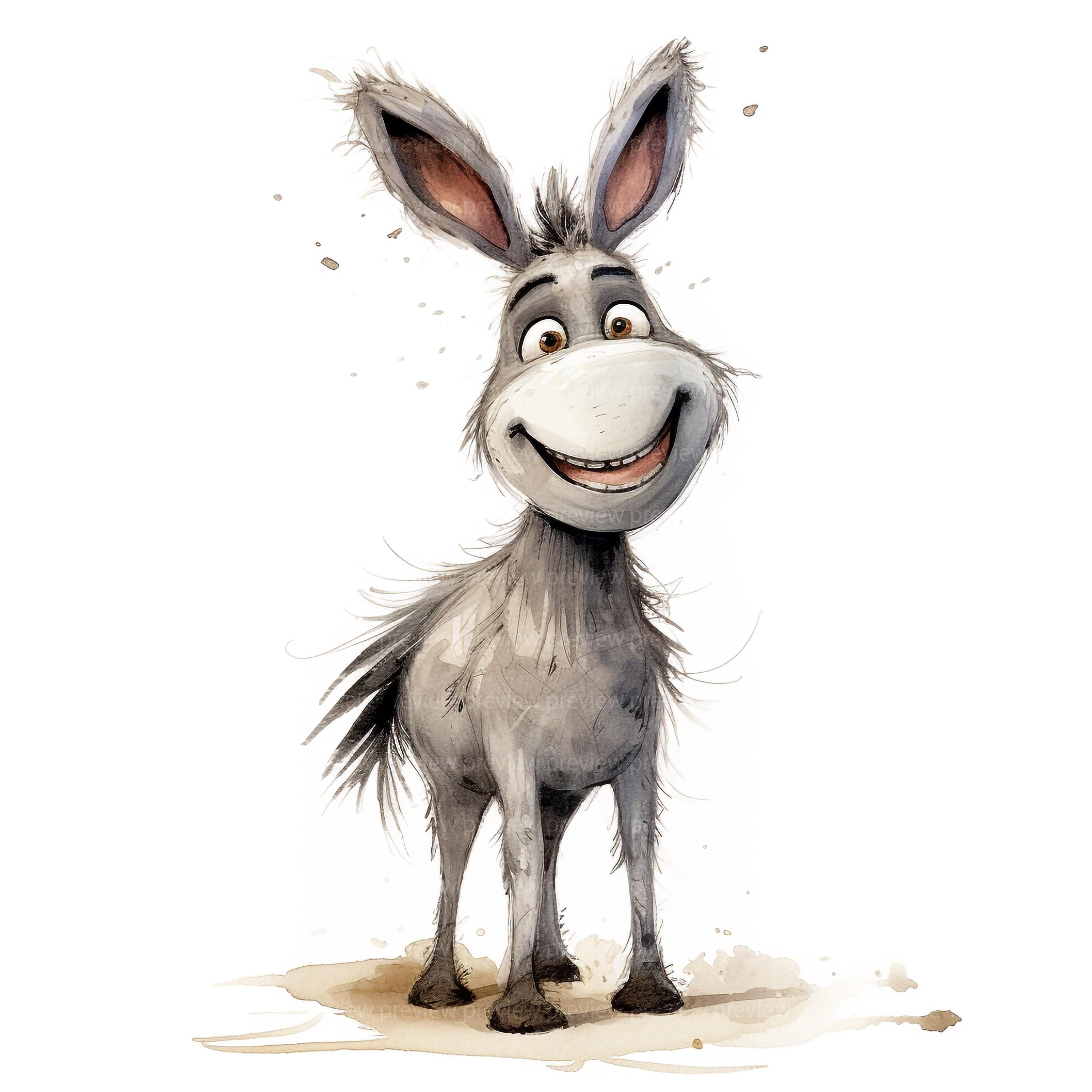 15 Funny Donkey Clipart Quirky Donkey Watercolor Clipart for ... 15 Funny Donkey Clipart Quirky Donkey Watercolor Clipart for ...
