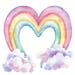 Heart Rainbow Clipart: Pastel Nursery Decor (jpgs, Digital Download ...