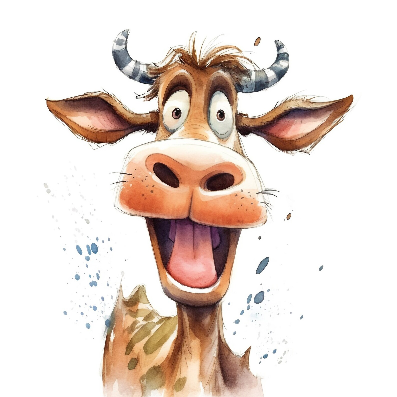 12 Cute and Funny Cow Clipart, Quirky Cow, Animal Clipart, Quirky ...