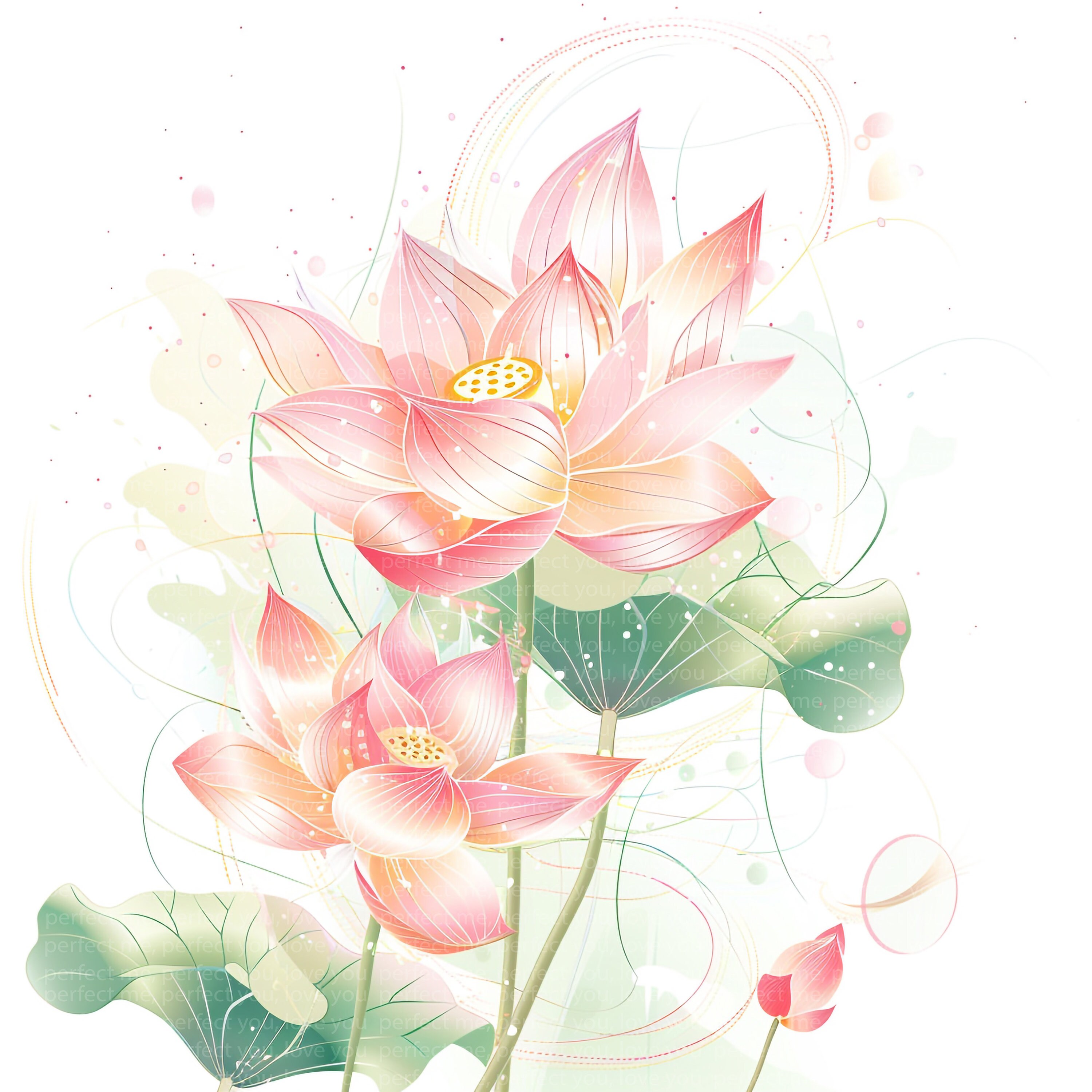 12 Lotus Clipart, Water Lily Clipart, Flowers Clipart, High Resolution ...