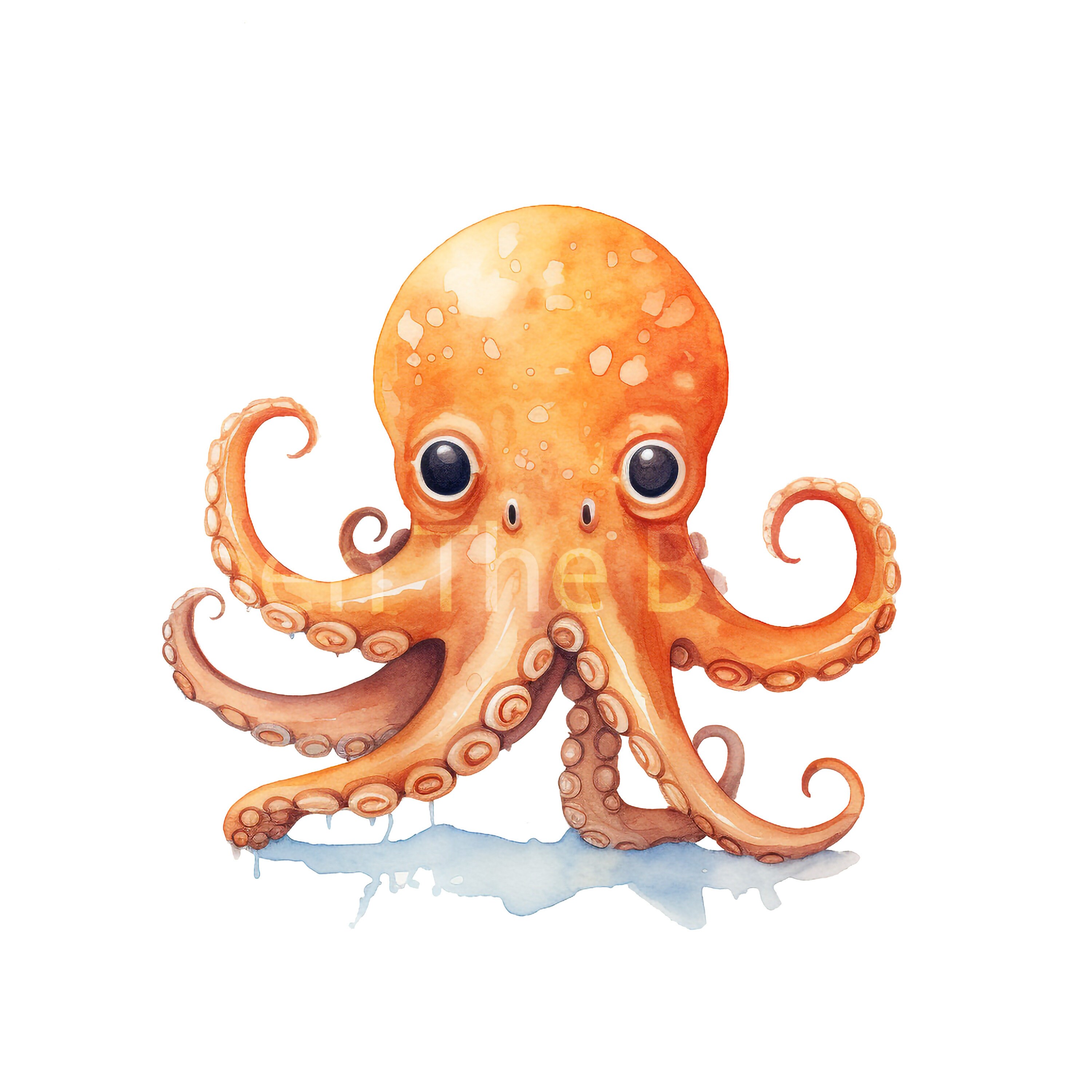 Sea Animals Watercolor Clipart, Cute Sea Animals Clipart, Sea Life ...