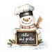 Snowman as Chef With Chalkboard | 16 High Resolution Jpgs for Winter ...