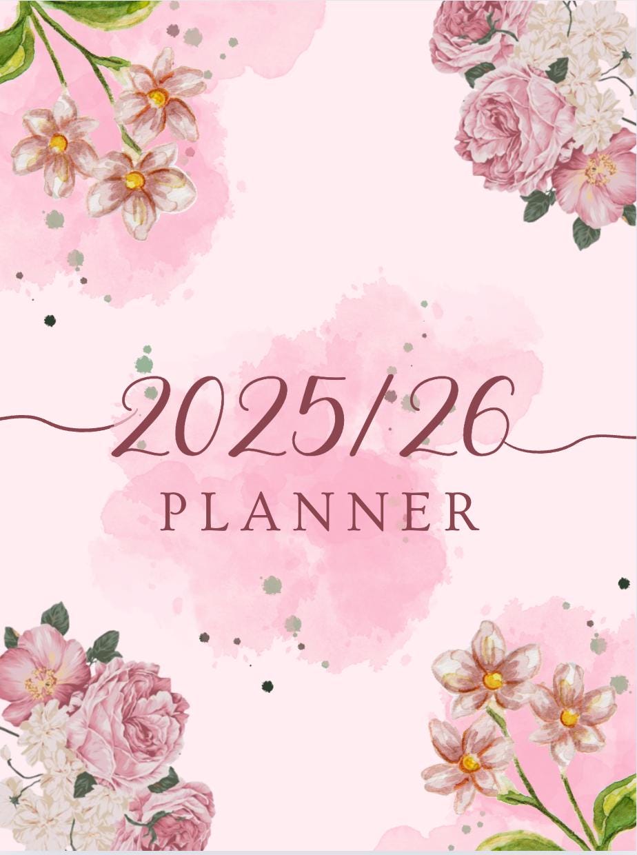 Flower Garden 2025-26 Planner - Etsy