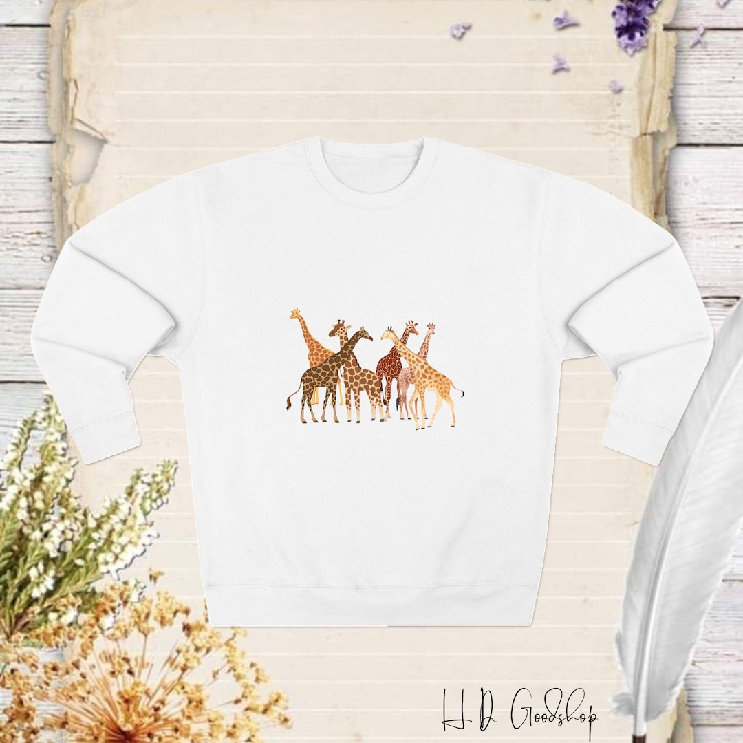 Stand Tall in Style With Our 'giraffe' Animal Sweatshirt - Cozy and Eye ...