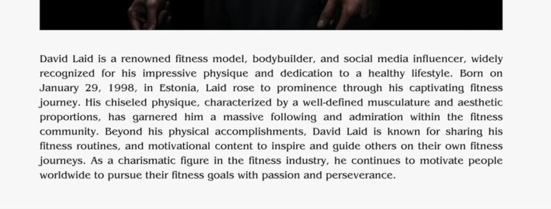 David Laid Poster, Bodybuilding Poster, Poster Ideas, Influencer ...