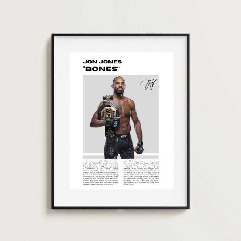 Jon Jones Poster, UFC Poster, Poster Ideas, Jon Bones Poster, Fighter ...