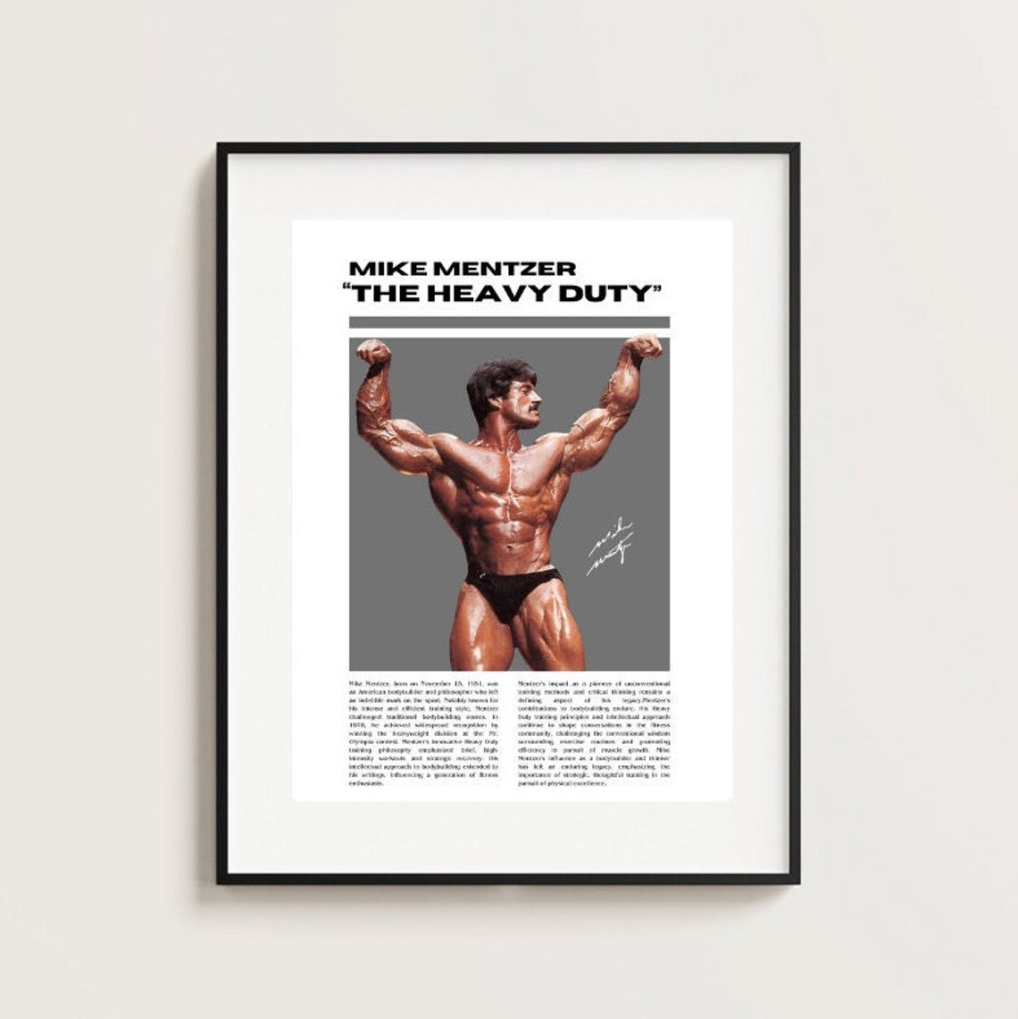 Mike Mentzer Poster, Bodybuilding Poster, Mr. Olympia, Gym Motivation - Etsy