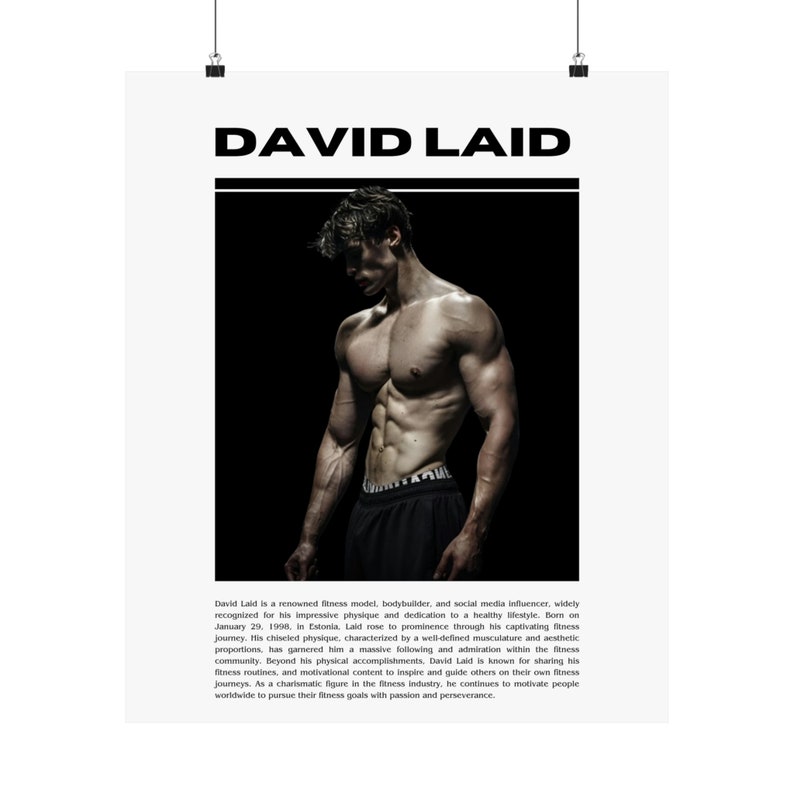 David Laid Poster, Bodybuilding Poster, Poster Ideas, Influencer ...