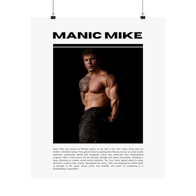 Tren Twins Poster, Manic Mike Poster, Bodybuilding Poster, Poster Ideas ...