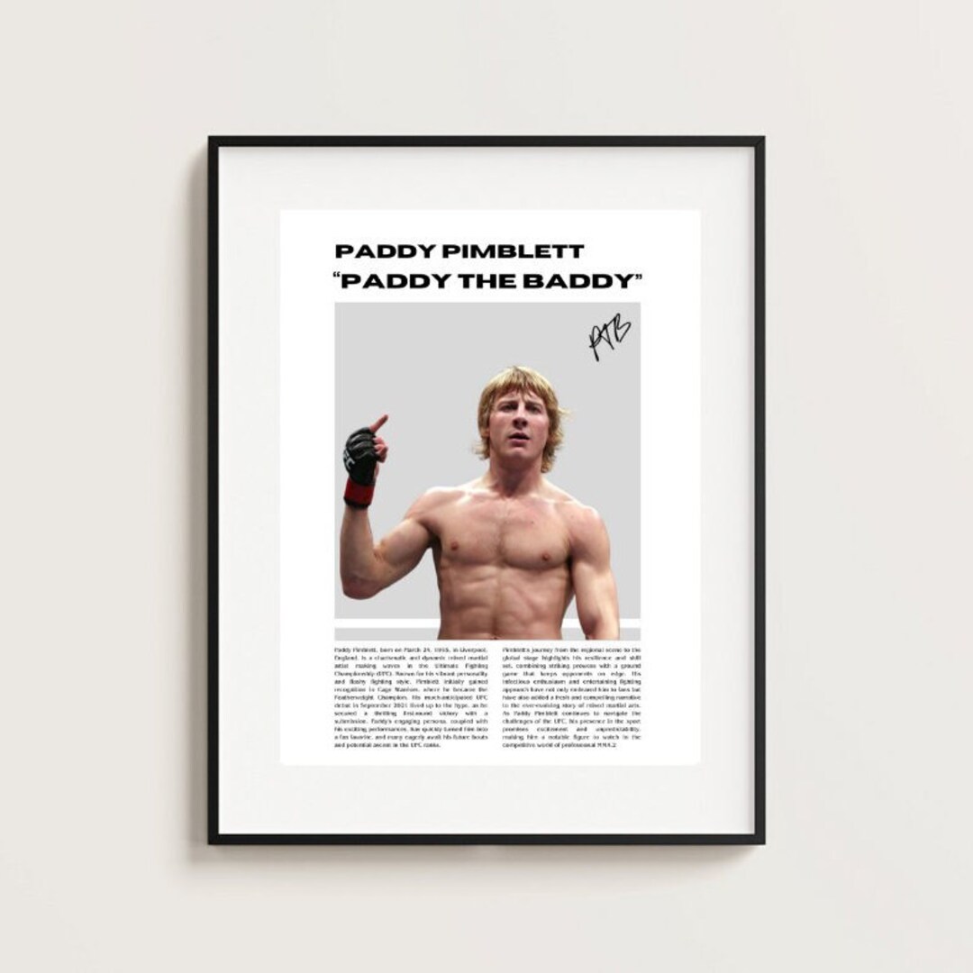 Paddy Pimblett, Poster, UFC Poster, Poster Ideas, Fighter Poster ...