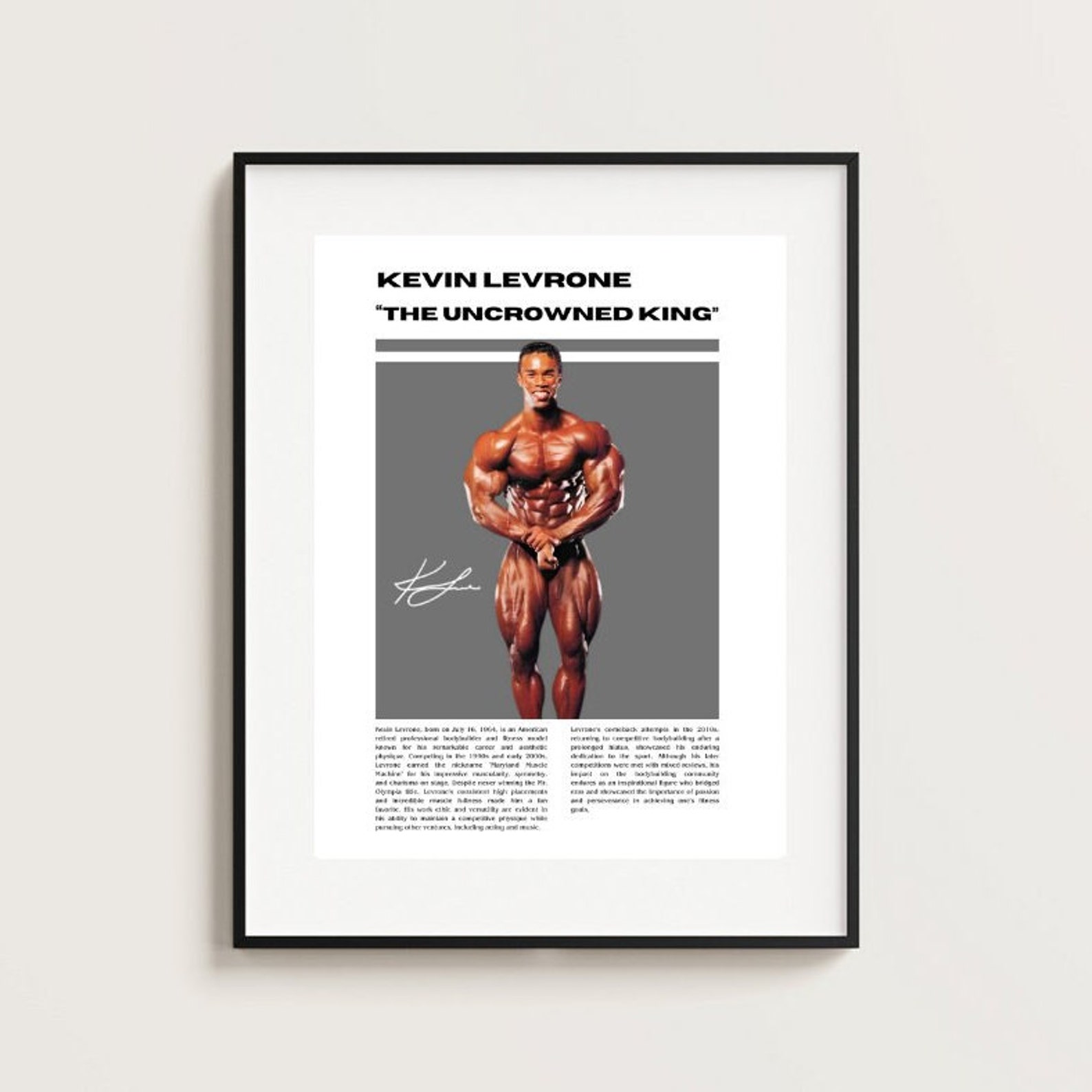 Kevin Levrone Poster, Bodybuilding Poster, Gym Poster Ideas, Poster ...