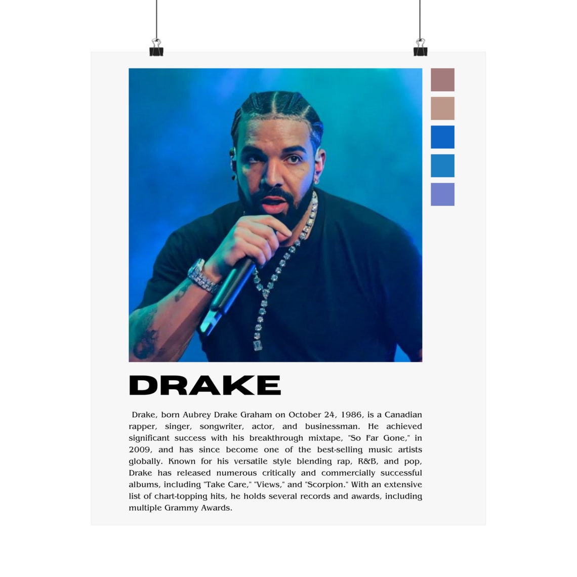 Drake Poster, Poster Ideas, Rapper Posters, Drizzy, Wall Decor, Music ...