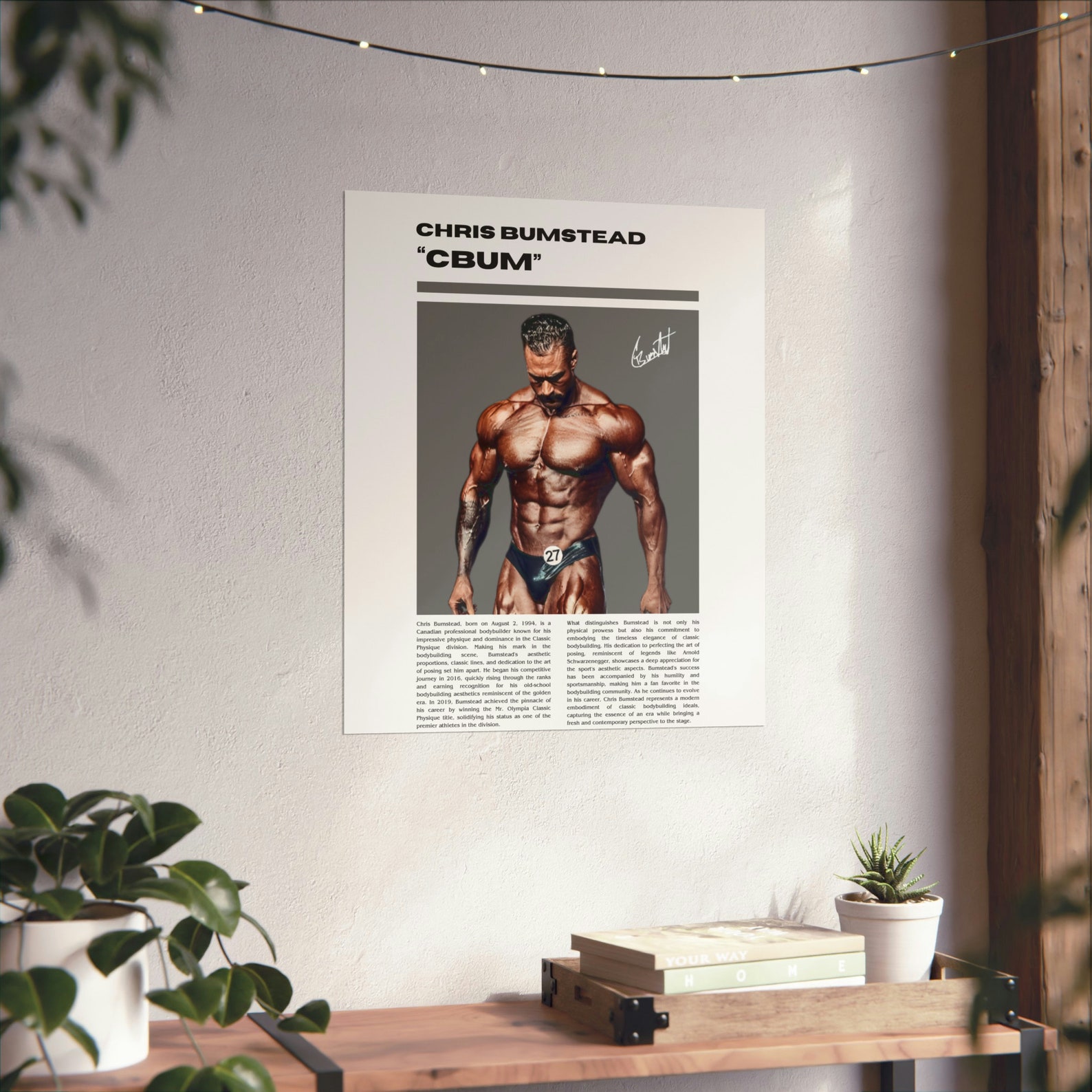 Chris Bumstead Poster, Bodybuilding Poster, Mr. Olympia, Gym Motivation ...