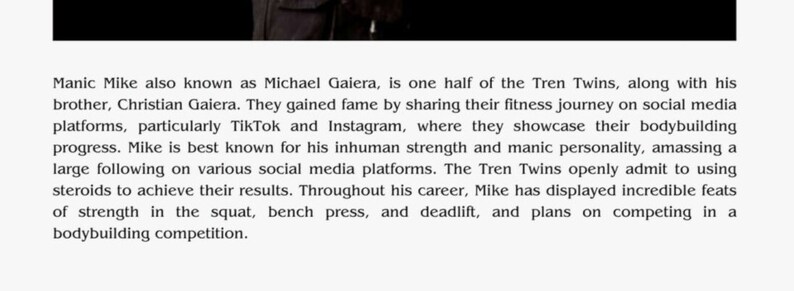 Tren Twins Poster, Manic Mike Poster, Bodybuilding Poster, Poster Ideas ...