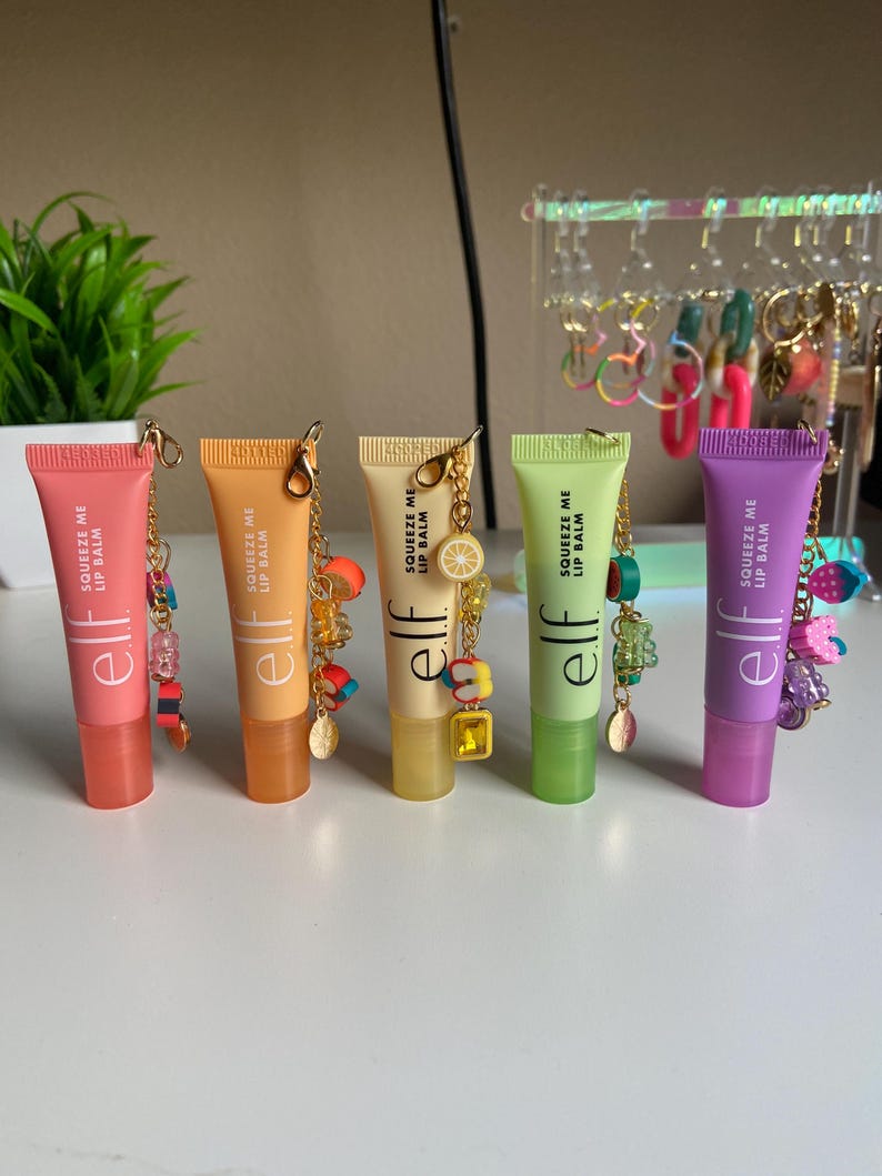 Elf Lip Balm Key Chains With Fruity Charms - Etsy