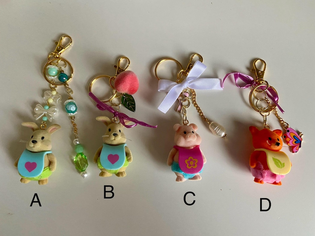Calico Critter Keychain-lil Woodzeez-bag Charm-y2k Keychain-kawaii ...