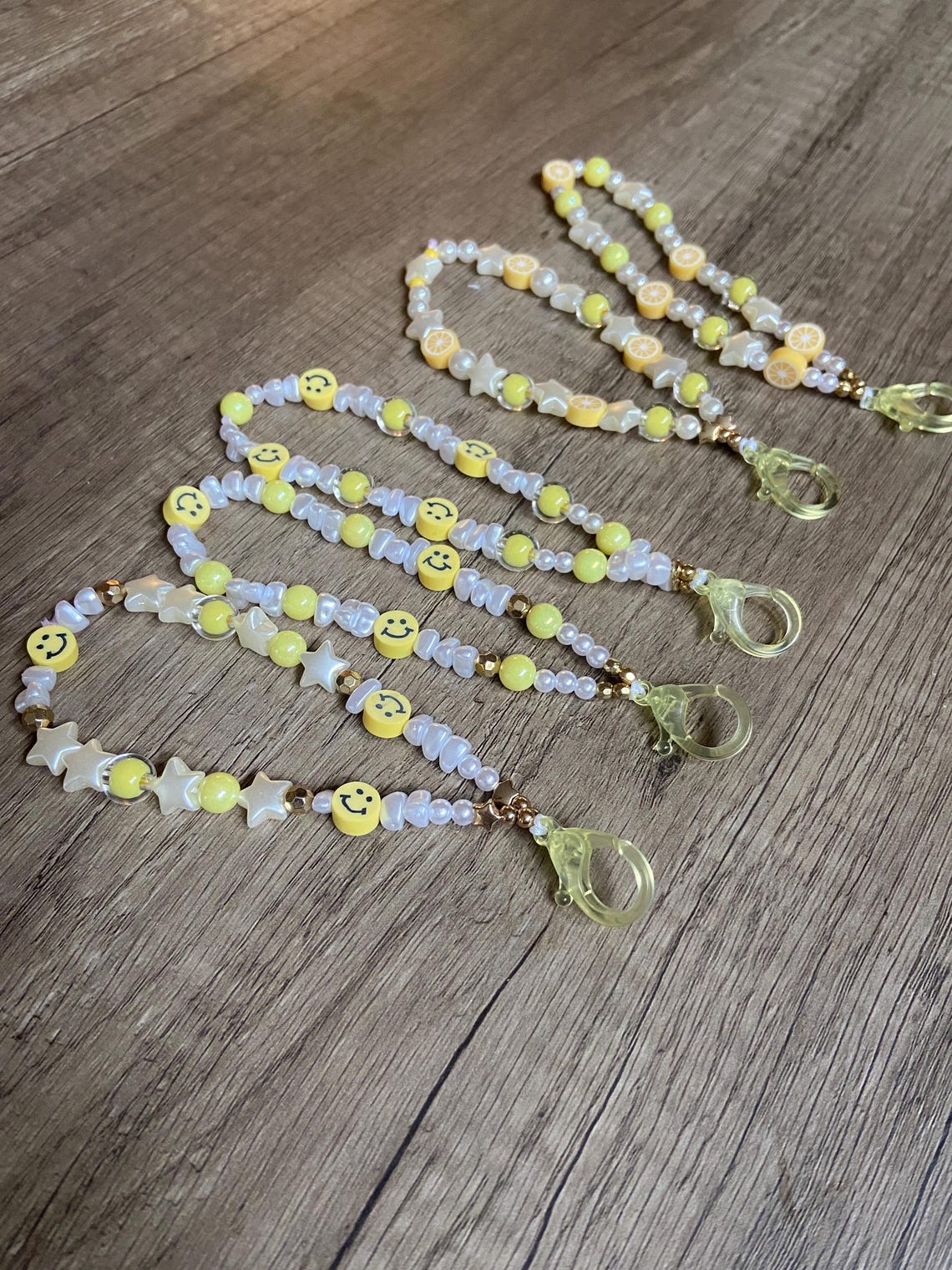 Y2K Beaded Keychain Lanyard-candy Wristlet-90s Keychain-mixed Bead ...