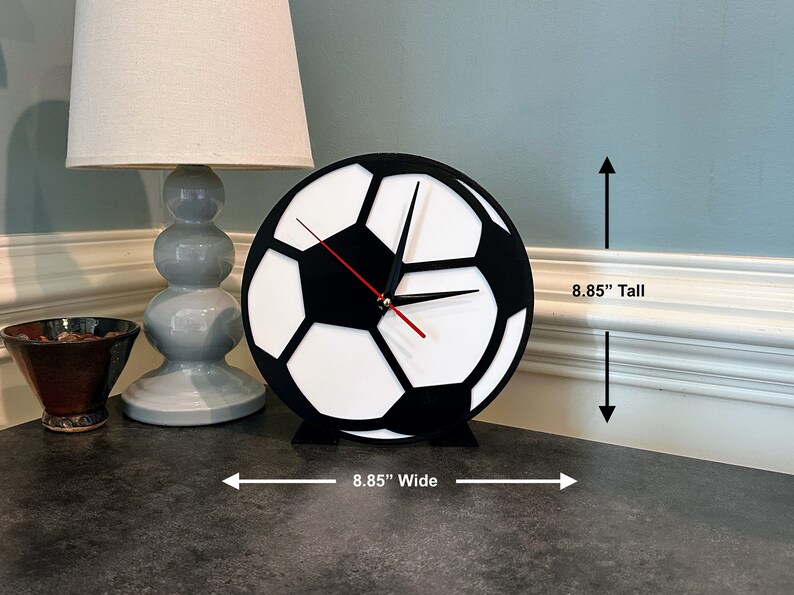 Customizable Soccer Ball Desk Clock, Futbal Clock - Etsy