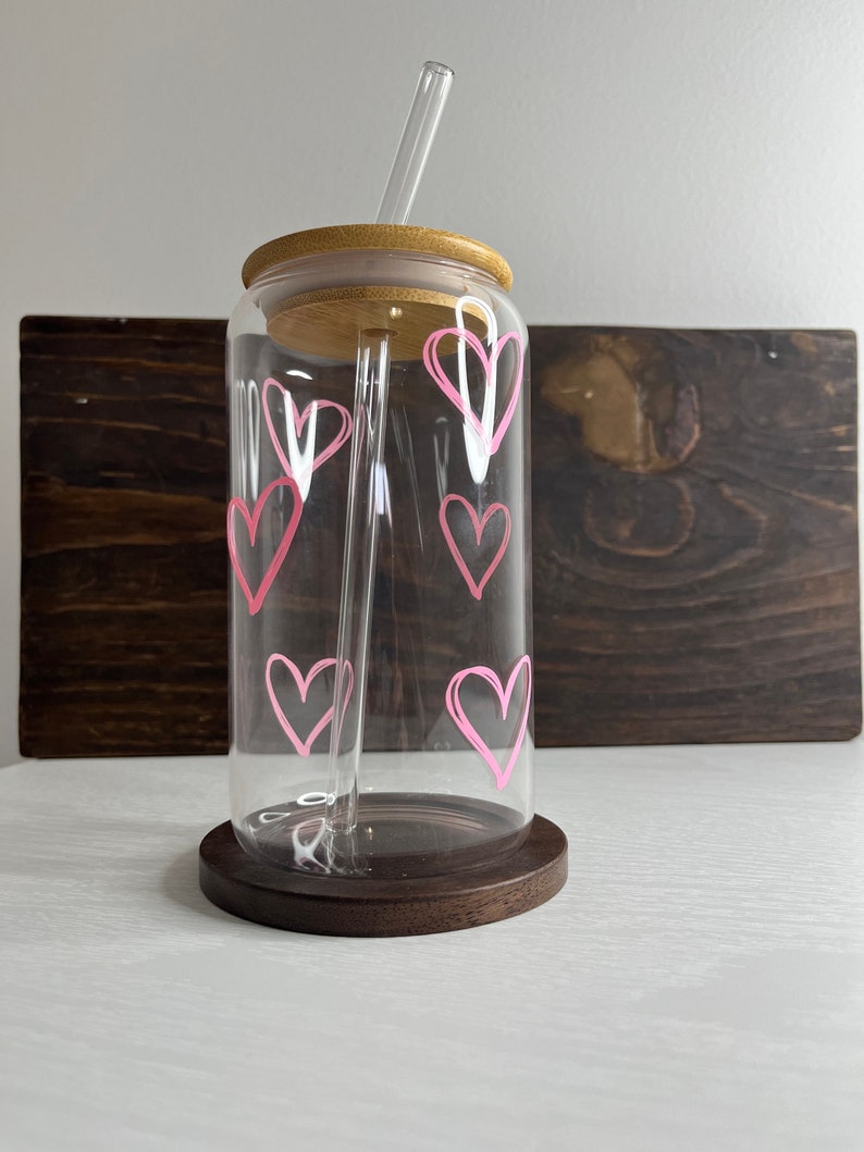 Heart Cup | Valentine Cup | Glass | Coffee Cup | Coquette Aesthetic ...