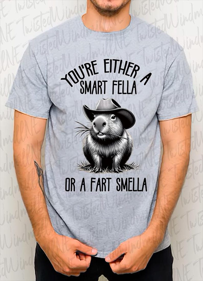 Retro Vintage Capybara Design - Funny Unisex Shirt PNG - Smart Fella ...