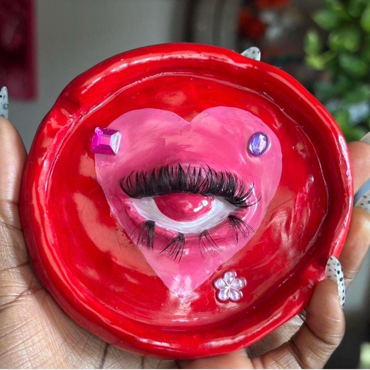Lover Girl Eyeball Ashtray/ Star Girl Eyeball Ashtray/ Incense Holder ...