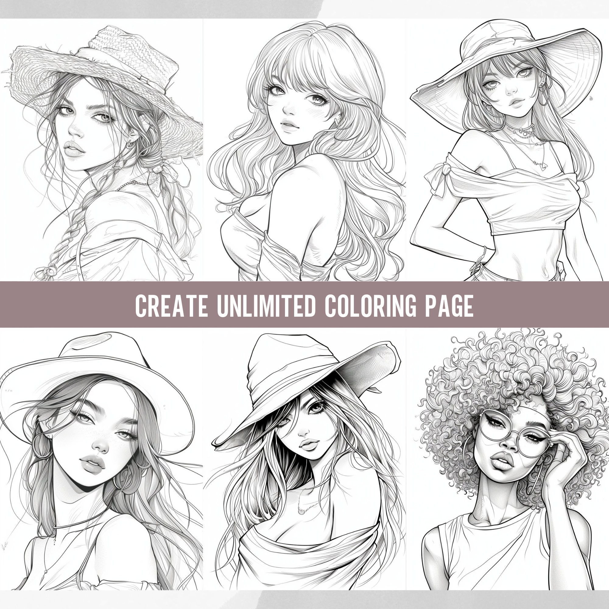 Anime Sassy Girl Coloring Page Midjourney Prompt Guide, AI Art ...
