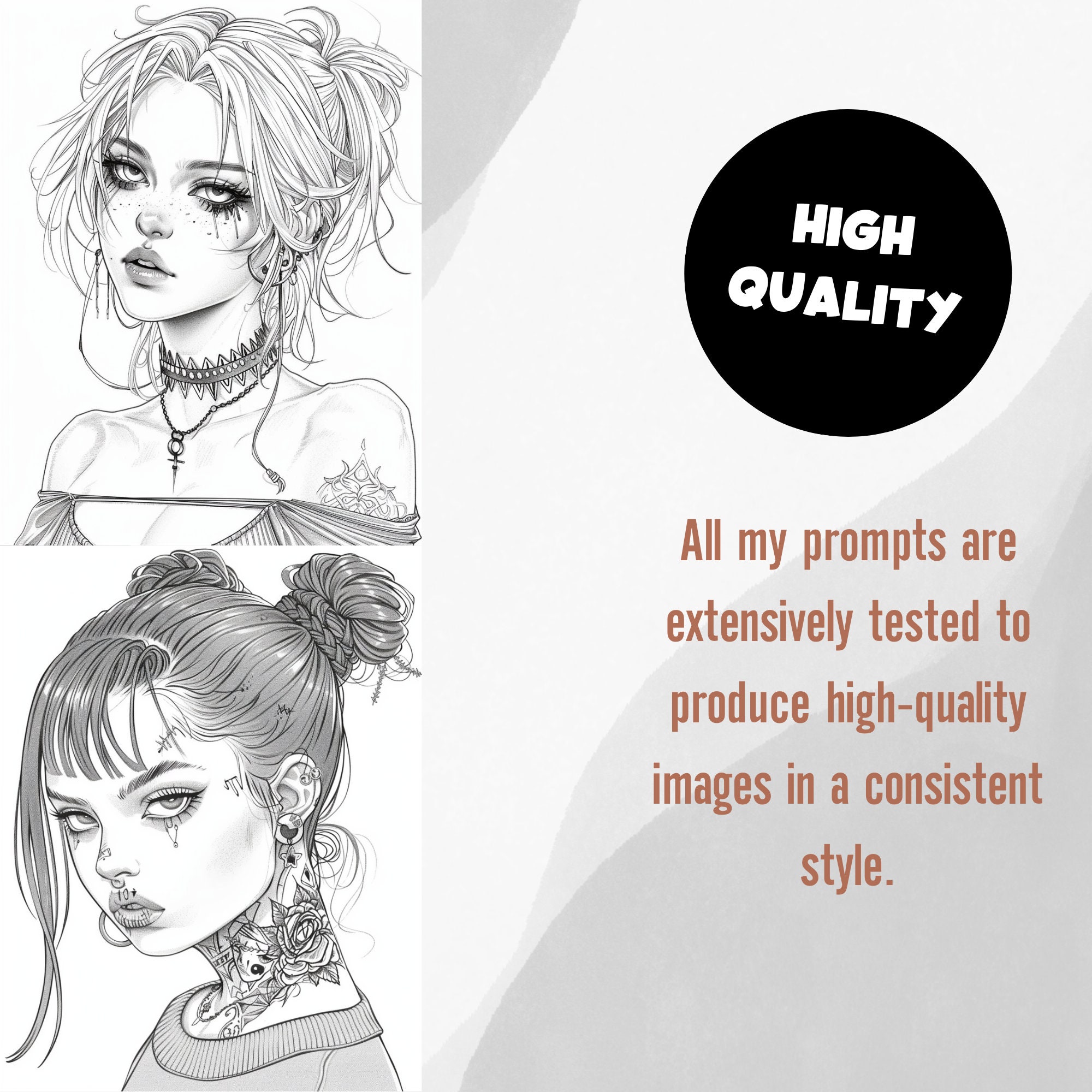 Anime Bad Teen Girl Coloring Page Midjourney Prompt Guide, AI Art ...