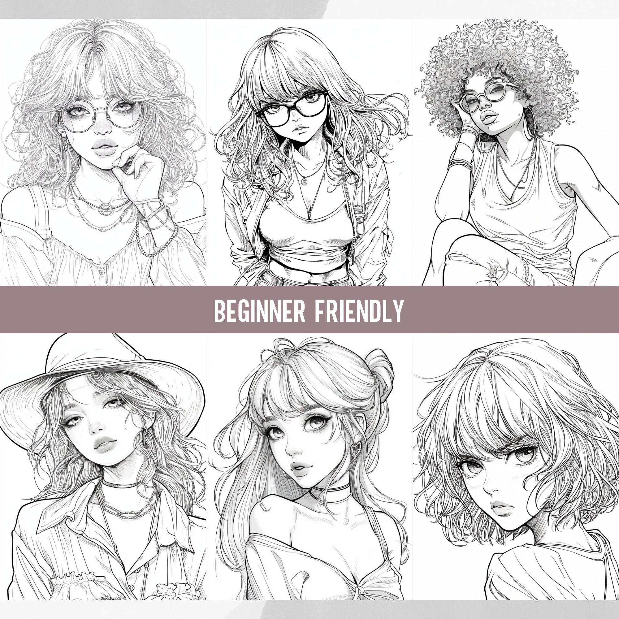 Anime Sassy Girl Coloring Page Midjourney Prompt Guide, AI Art ...