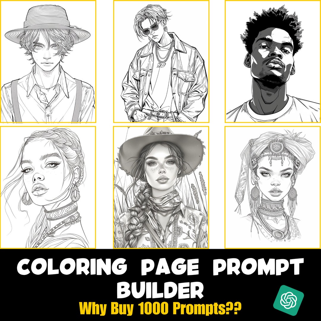 Custom GPT Coloring Page Prompt Generator, Midjourney Prompt Builder ...