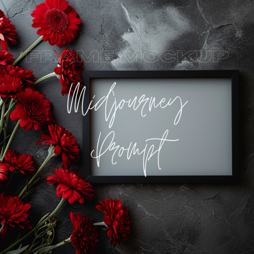 Frame Mockup Bundle Midjourney Prompts, Poster Set & Wall Art Mockup AI ...