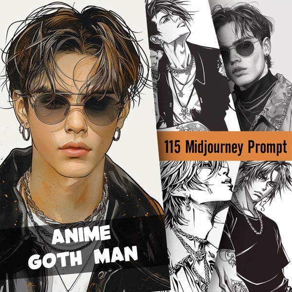 Anime Goth Men Coloring Page Midjourney Prompt Guide, Ai Art - Etsy Anime Goth Men Coloring Page Midjourney Prompt Guide, Ai Art - Etsy