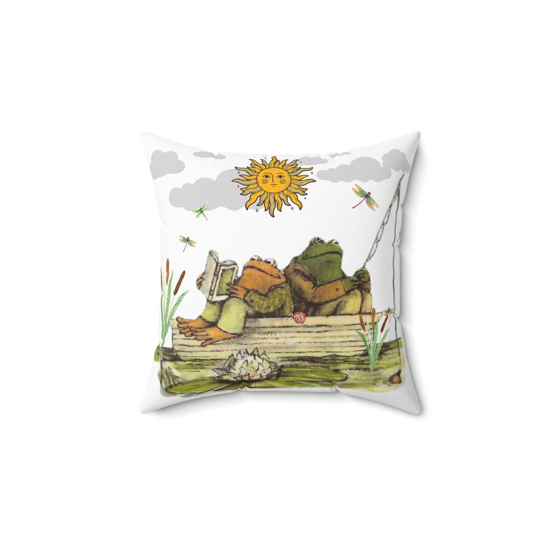 Frog and Toad Book Cover Pillow: Light Academia Retro Decor - Etsy