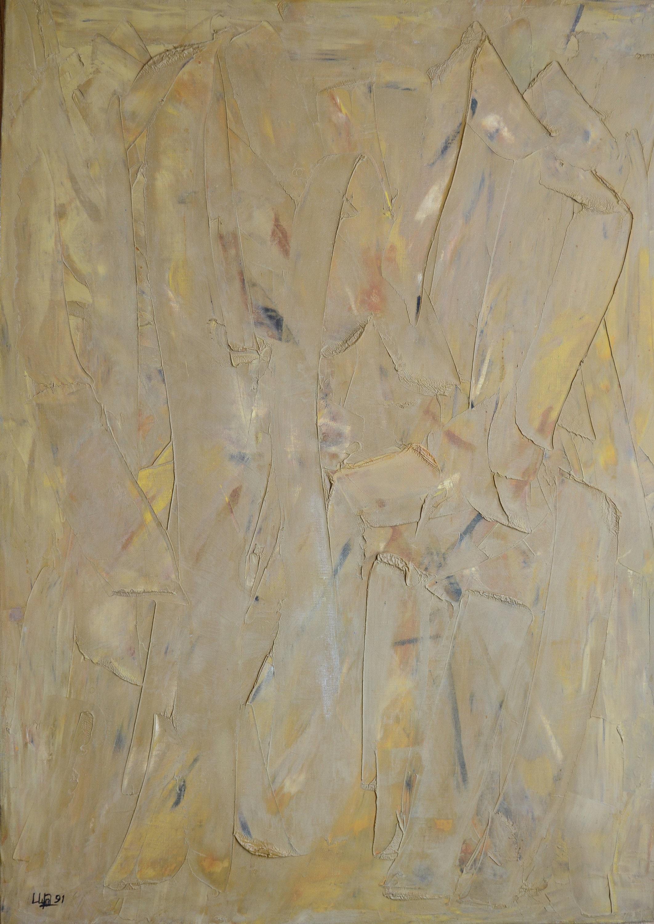 Large Wall Art Original Vintage Painting Abstract #25 Expressionism Oil ...