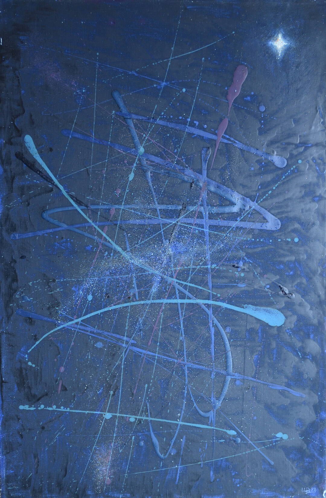 Large Wall Art Original Vintage Painting Abstract #50 Expressionism Oil ...