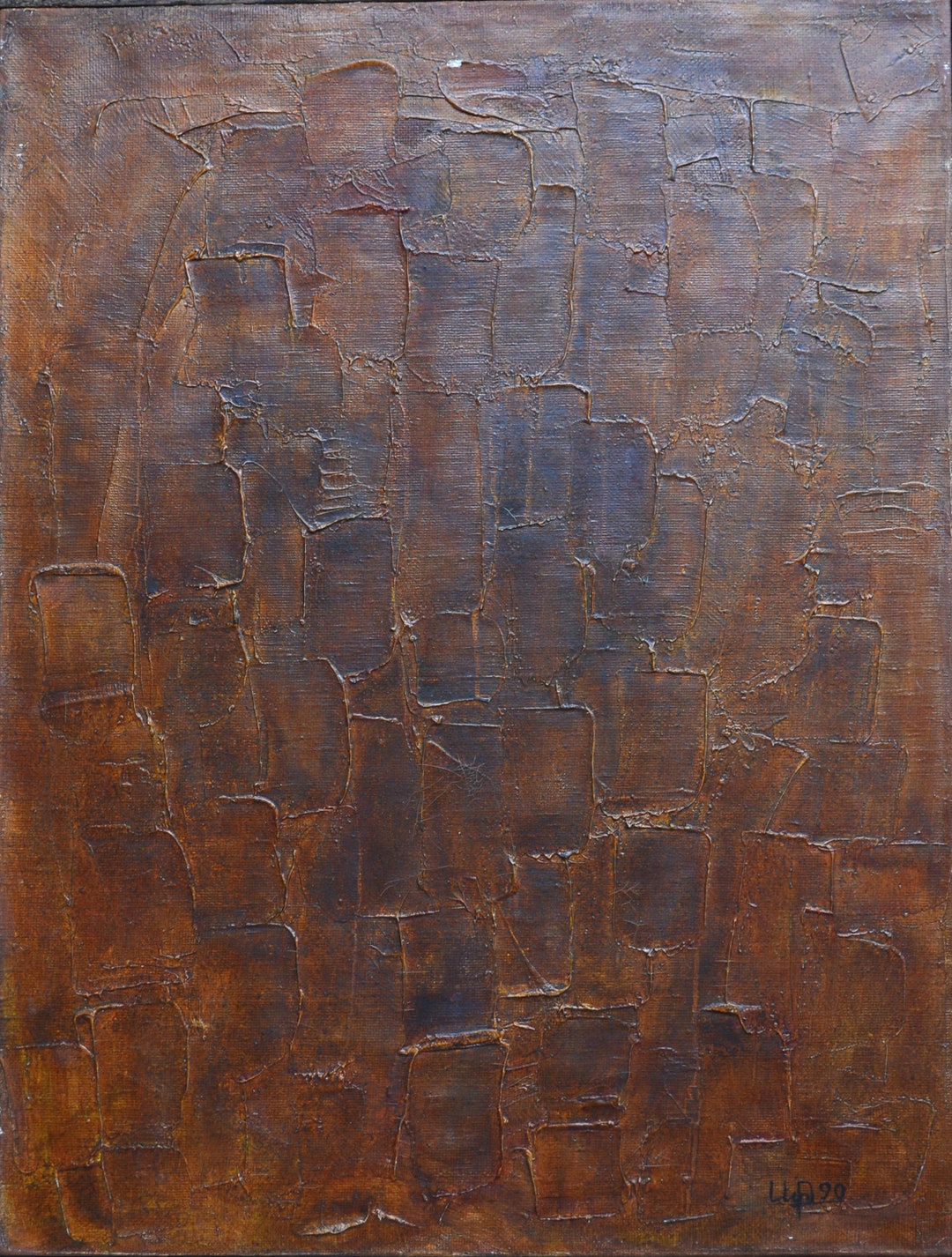 Large Wall Art Original Vintage Painting Abstract Expressionism Oil on ...
