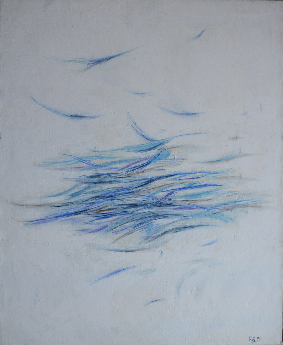 Large Wall Art Original Vintage Painting Abstract #3 Expressionism Oil ...