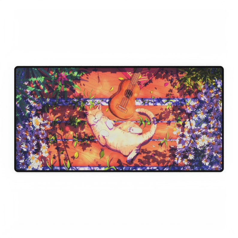 Cute Cat Mouspad, Neko Mouspad, Cute, Cat, Deskpad, Cute Animal Mouspad ...