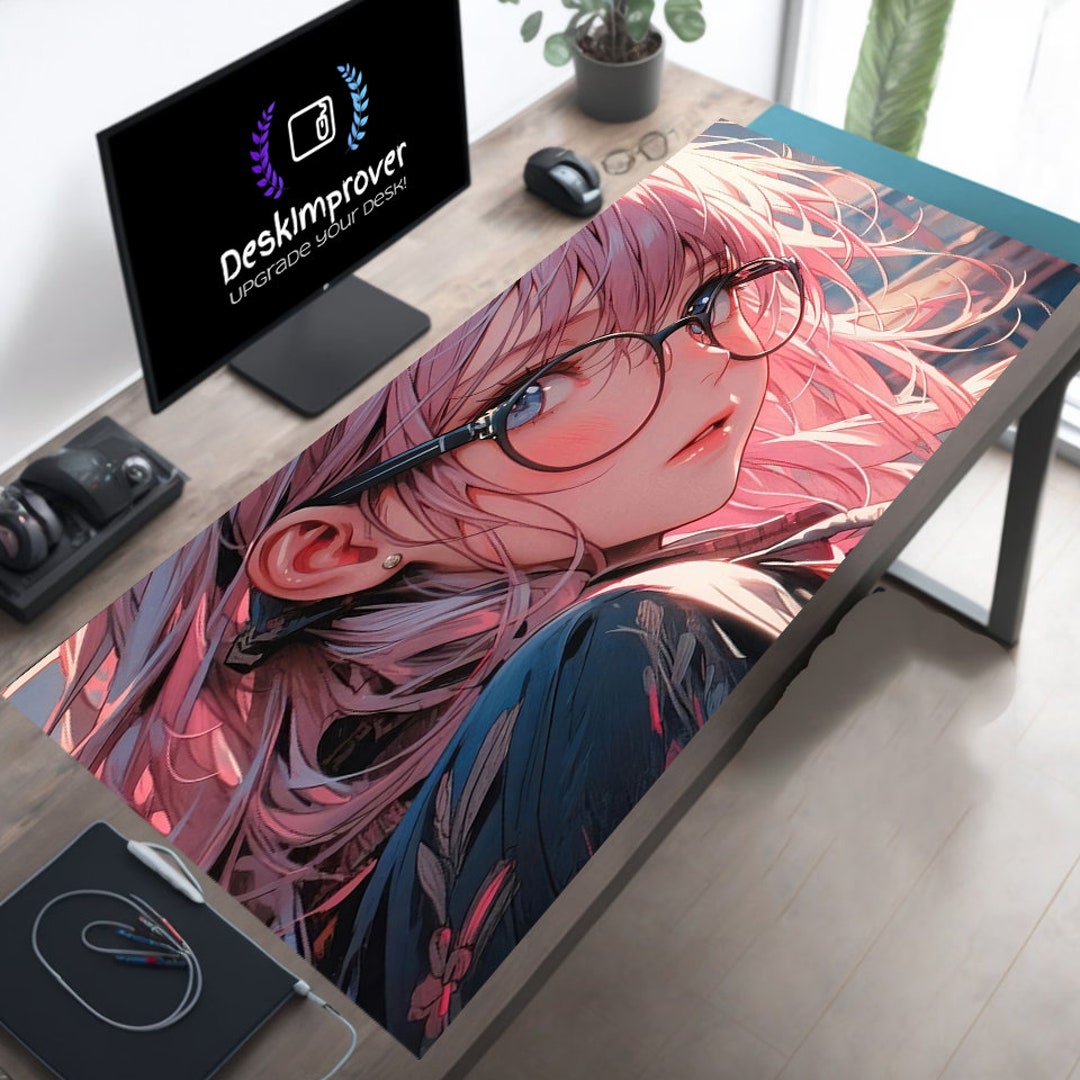 Anime Waifu Deskpad, Anime Mousepad, Girl Desk Mat, Gaming Des Mat ...