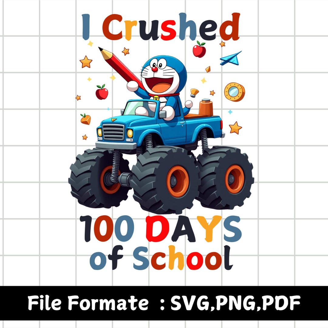 Doraemon 100 Days of School Png, Doraemon 100 Days Png, I Crushed 100 ...