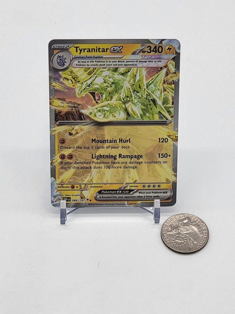 Tyranitar EX #66 Holo Mint Condition Pokémon Obsidian Flames Tyranitar ...