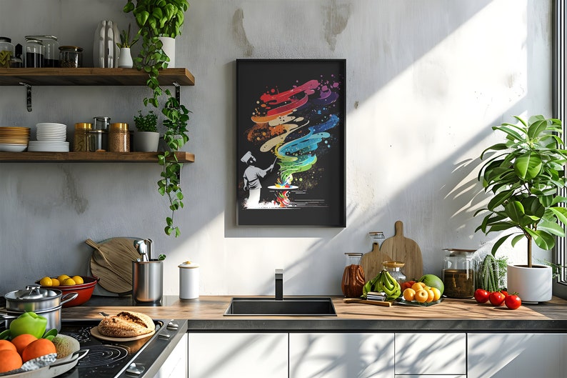 Culinary Magician Enchanting Chef Posters Eccentric Chef Gifts Kitchen ...