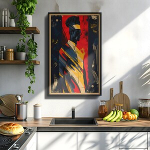 Contemporary Culinary Art Chef Portrait, Abstract Cubist Chef Print ...