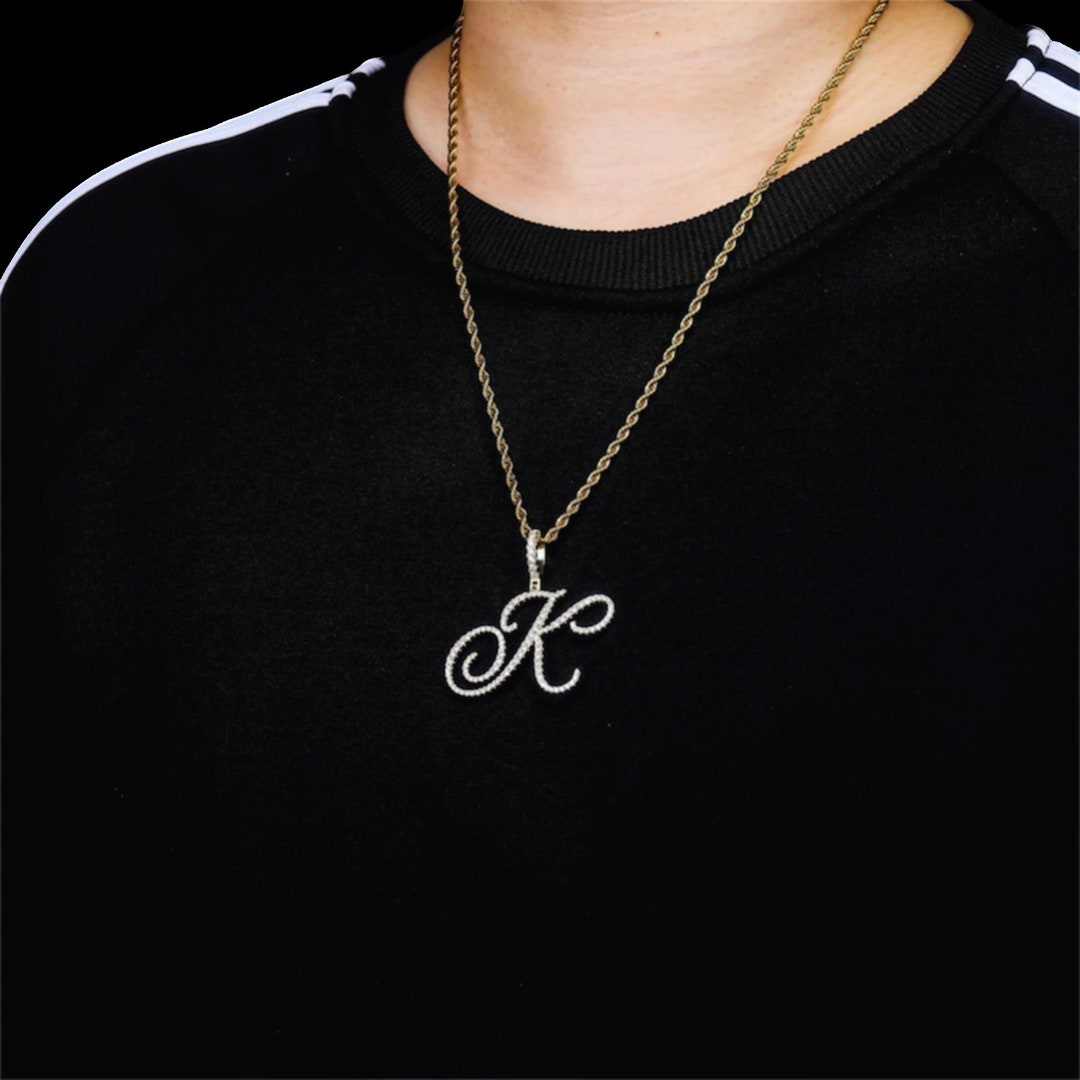 Personalized Cursive Letter Necklace 18K Gold & Silver Filled, Cursive ...