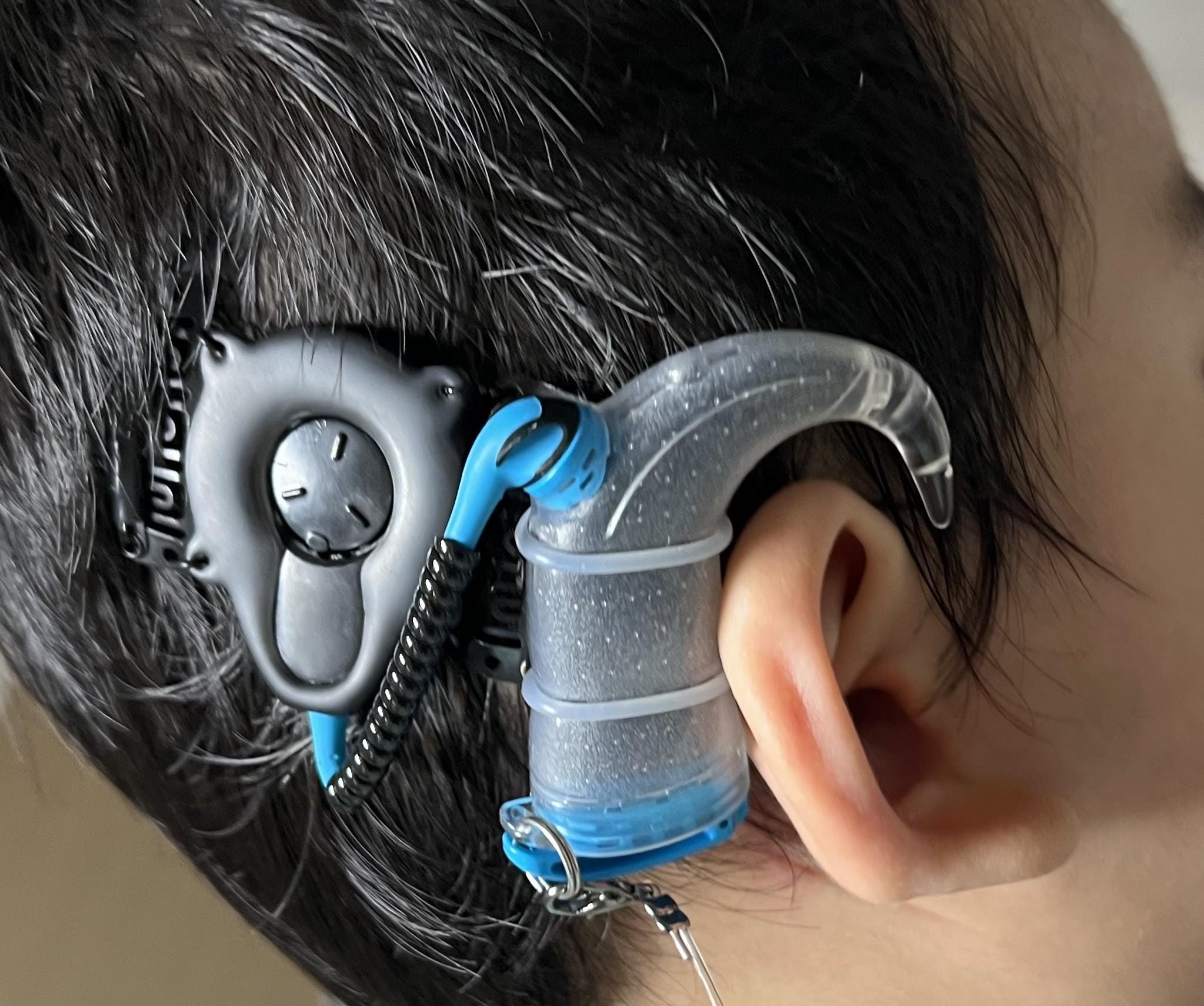 A Resin Case Pin for Securing a Cochlear Implant Compatible With Aqua Pack for Swimming - Etsy