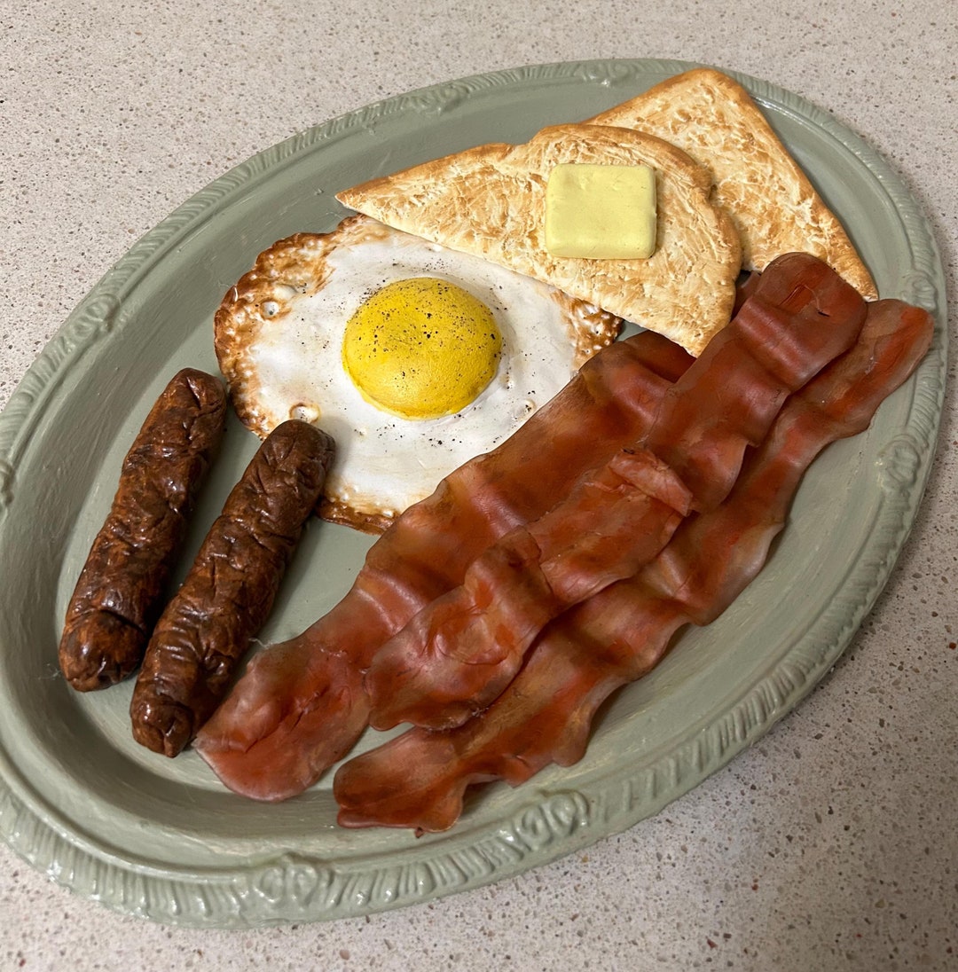 Faux Breakfast Platter, Realistic Breakfast Platter, Bacon, Fried Egg ...