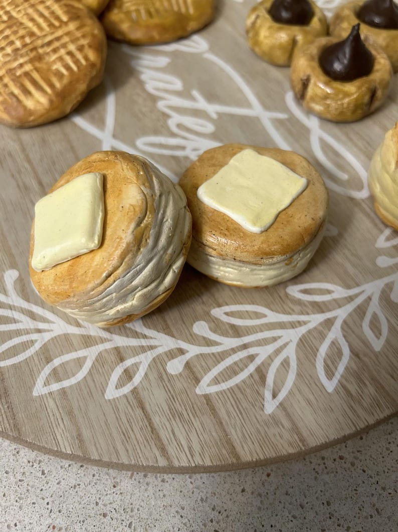 Faux Country Biscuits, Fake Biscuit Set, Biscuit Kitchen Food Decor ...
