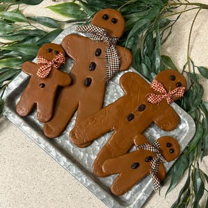 Primitive Gingerbread Men Set, Farmhouse Gingerbread Man Decor ...