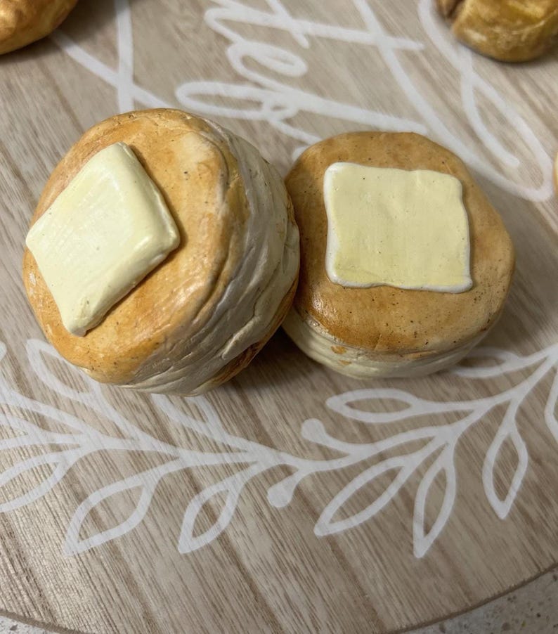 Faux Country Biscuits, Fake Biscuit Set, Biscuit Kitchen Food Decor ...