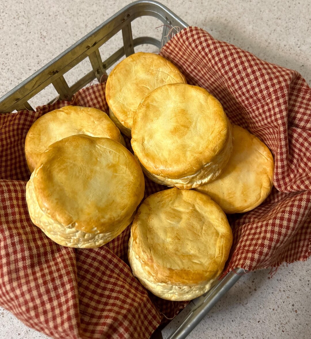Farmhouse Homestyle Faux Biscuits, Handmade Biscuit Set, Fake Country ...