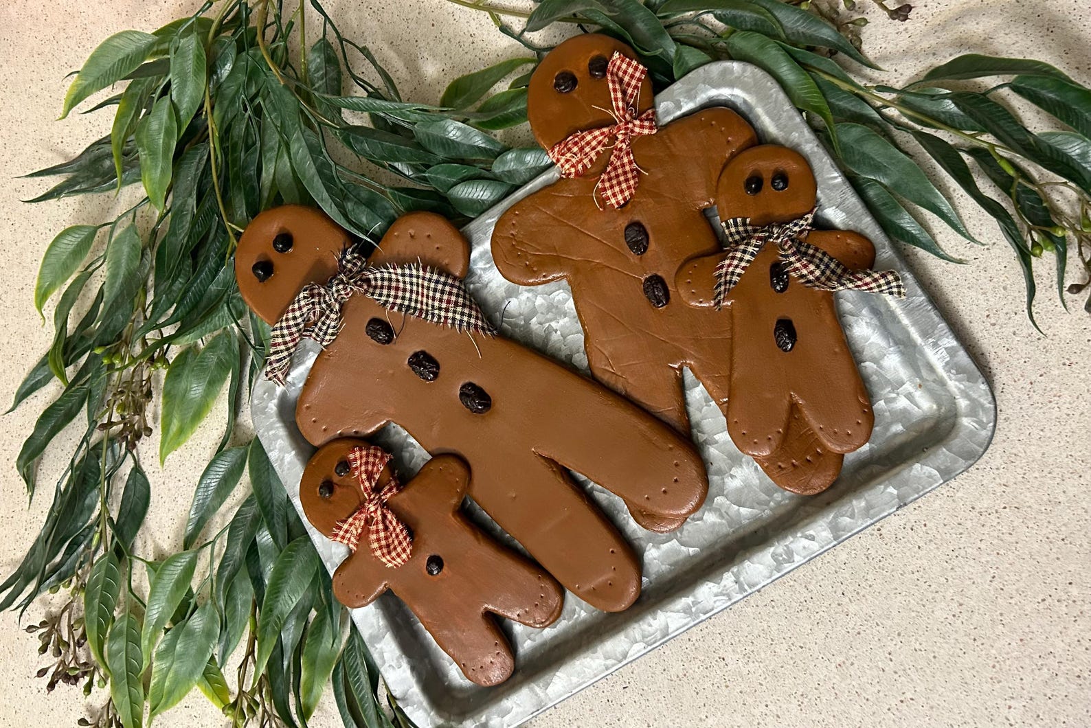 Primitive Gingerbread Men Set, Farmhouse Gingerbread Man Decor ...